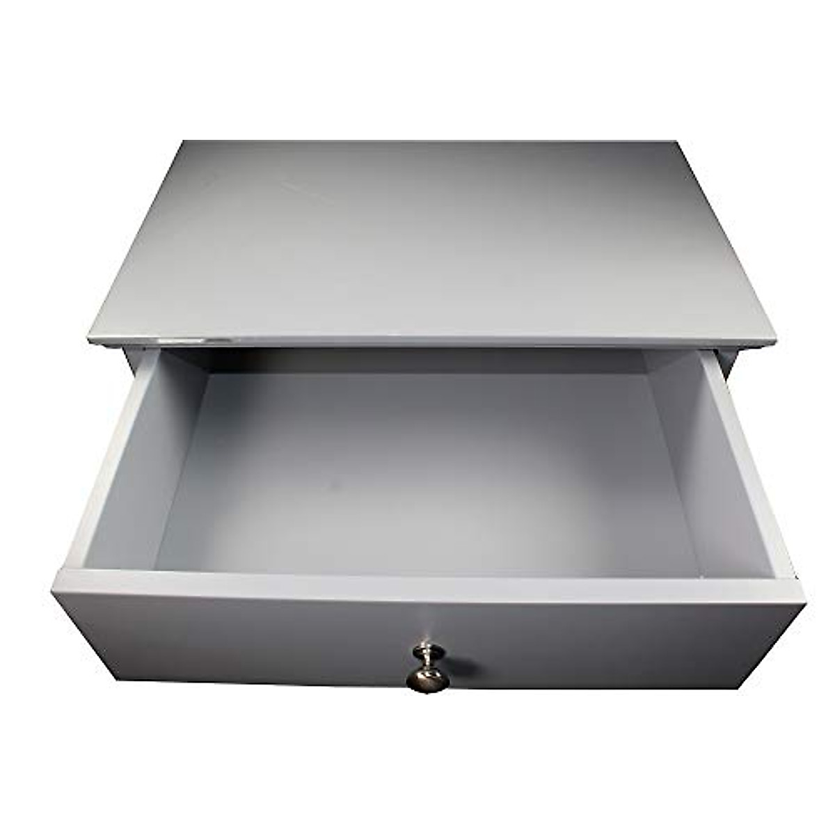 Penn-Plax Cat Walk Furniture: Contemporary Home Cat Litter Enclosure - Storage Drawer, Inner Shelf, and Shutter Style Door - White