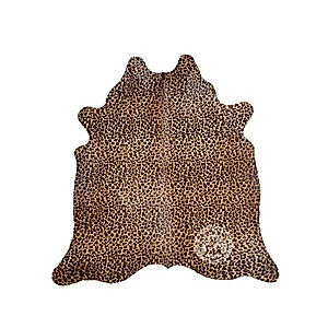 Jaguar Print Genuine Cowhide Rug 6 x 7 ft. 180 x 210 cm