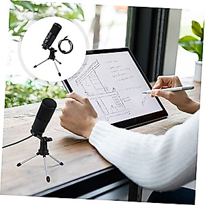 NUSITOU 1 Set Microphone Mic Kit USB Metal Mic Kit USB Desk Mic for Streaming Mic Streaming Kit Mic for Laptop Mic for Phone USB Mic Phone Mic Equipment Zinc Alloy Notebook
