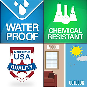 8 Pack (3in x 3in) Recycle Logo Sticker to Organize Your Trash - 7 Mil - Laminated - for Trash cans, Garbage containers and Recycle Bins - Premium Vinyl Decal (Blue/White)