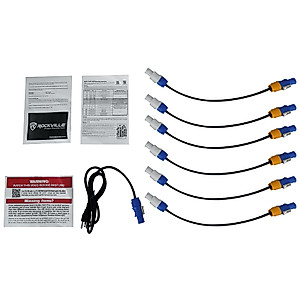 Rockville Best Pack H2O (6) Water Resistant Battery Par DJ Lights+Charge Case