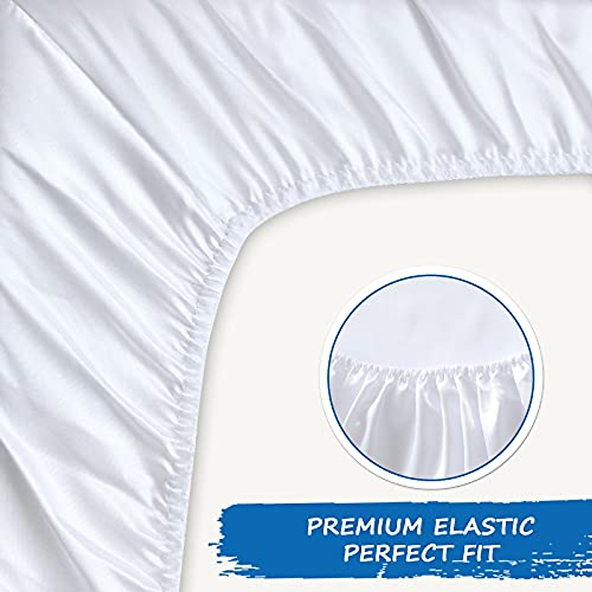 Satin Crib Sheet Soft & Silky Fitted Crib Mattress Sheet (52"x28"x8") for Boys and Girls Fitted Crib Sheet for Standard Crib Mattress Silk Crib Sheet for Baby Hair and Skin White Crib Sheets