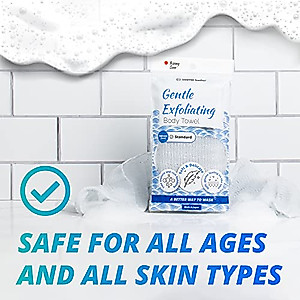 Rising Sun: Deluxe Japanese Exfoliating Bath Cloth & Shower Scrub Towel, Thorough Cleansing for Body, Back & Face, Fast Drying, Rich Foam Lather, Dead Skin Cell Removal, Unisex Loofah Alternative