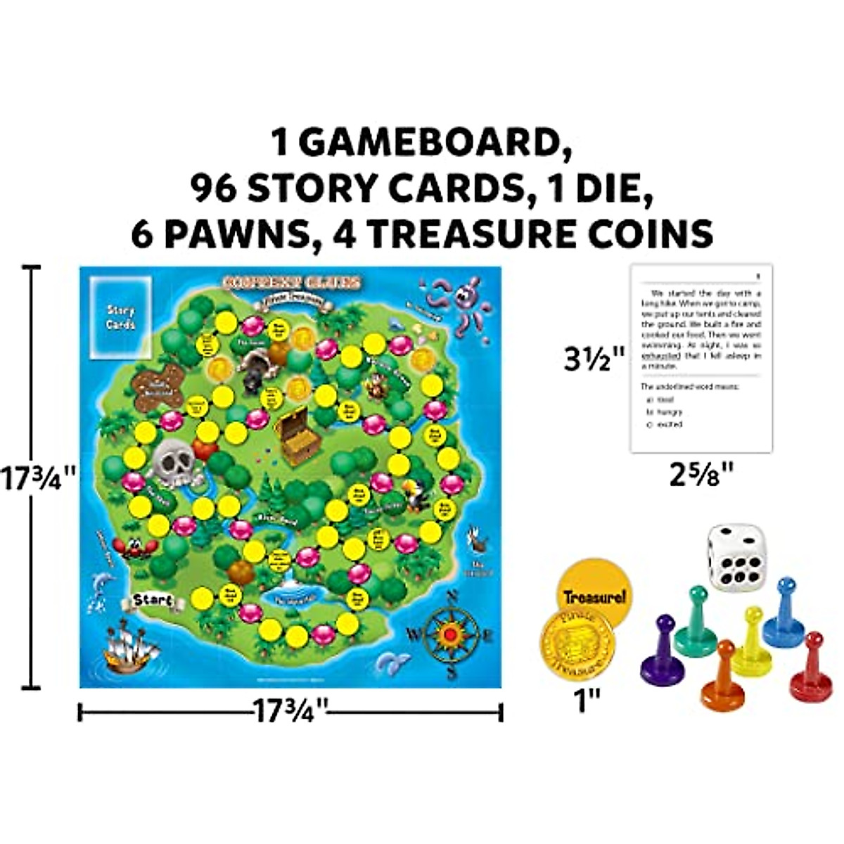 Edupress Learning Well Games Context Clues Game Blue Level—Pirate Treasure Game,LRN301
