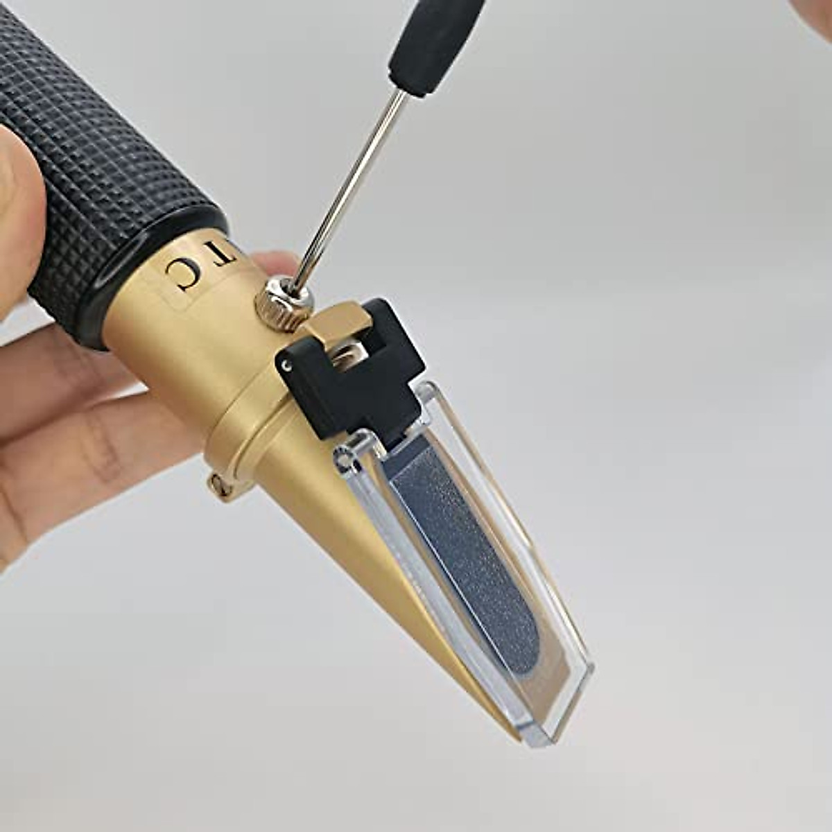 Salinity Refractometer with ATC Function, Saltwater Test Kit for Seawater, Pool, Aquarium, Fish Tank.Dual Scale: Specific Gravity & Salt Percent