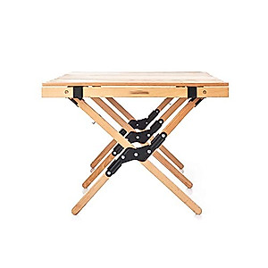 DOUBAO Outdoor Egg Roll Table Portable Folding Table Camping Home Self Driving Tour Solid Wood Barbecue Picnic Table