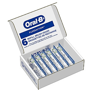 Oral-B Floss Action Replacement Brush Heads for an Oral-B Electric Toothbrush, Pack of 6