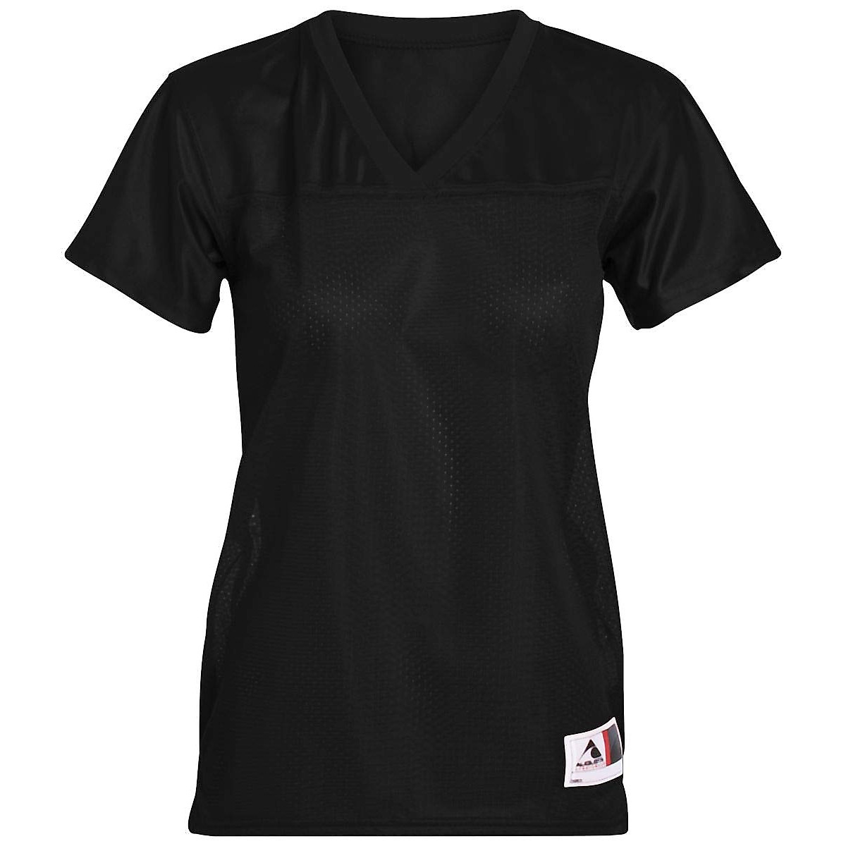 Augusta Sportswear Women's Standard Junior Fit Replica Football Tee, Black, Small