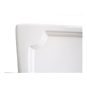 ALFI brand AB3018DECO White 30-Inch Single Bowl Thick Fireclay Farmhouse Kitchen Sink with Decorative Apron, White