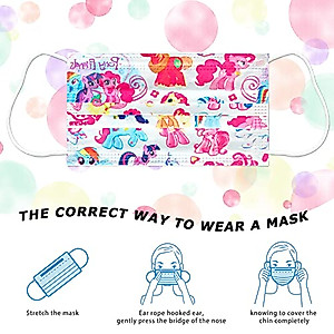 50PCS Kids Disposable Face_Mask Children 3Ply Earloop Breathable Kids Boys Girls Outdoor School Back to School Supplies Sky