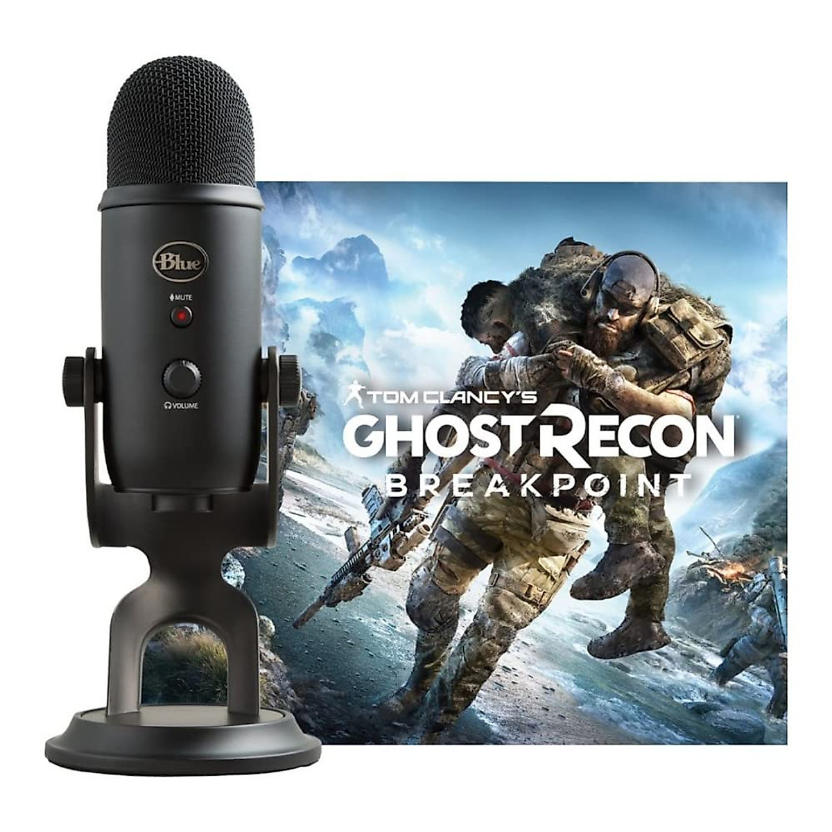 Blue Streamer Bundle with Blackout Yeti USB Microphone & Tom Clancy’s Ghost Recon Breakpoint PC Digital Standard Version