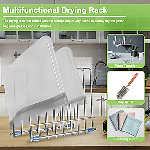 Reusable Ziplock Bags Silicone, Leakproof Reusable Freezer Bags, BPA Free Reusable Food Storage Bags for Lunch Marinate Food Travel, 4 Gallon 4 Snack 4 Sandwich Bags 1 Drying Rack