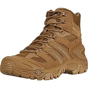 Merrell Men's Strongfield Tactical 8" Waterproof Military Boot, Coyote, 11