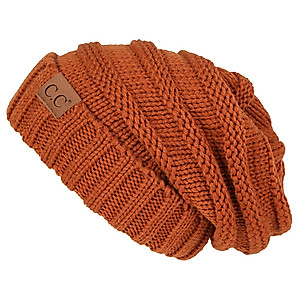 Funky Junque Oversized Slouchy Beanie - Rust