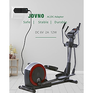 JOVNO 6V 2A AC Power Adapter Compatible with Ellipticals and Trainer Bikes Power Supply Commercial 400/VR AudioStrider A.C.T. Pro 800 600 U300 R400 CX925 CX938 CX1000 ASR 630 700, 6.6ft
