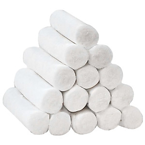 Dental Cotton Rolls [Pack of 100] for Mouth Gauze and Nosebleeds - #2 Medium 1.5" Non-Sterile 100% High Absorbent Cotton roll (100 Count)