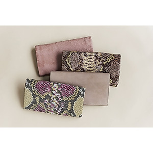 Latico Leathers Eloise Wallet Clutch, Full-Grain Leather, Black