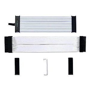 Lian Li Strimer Plus V2 24 Pin (PW24-PV2) -Addressable RGB Power Extension Cable (Strimer L-Connect 3.0 Controller Included) - for Motherboard Connector, PW24-PV2 BLACK