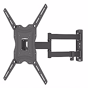 Stainless Steel Frame TV Wall for Most 26-55 Inches Flat Curved TVs,Adjustable TV Wall Stand up to 30KG Tilting Height Adjustable, Max VESA 400x400mm