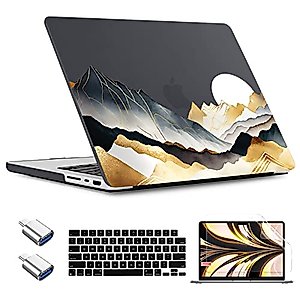 CAMPLALA Compatible with MacBook Pro 16 Inch Case 2023 2022 2021 Release M3/M2/M1 Pro/Max Chip Models A2991 A2780 A2485 - with Keyboard Cover, Screen Protector, OTG Adapters, Landscape