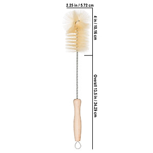 Redecker Natural Pig Bristle Soda Bottle Brush, 11-3/4-Inches, Flexible Wire Handle, Made in Germany