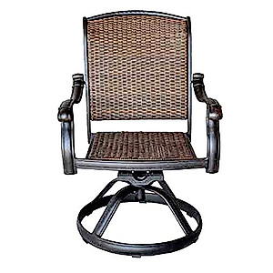 Sunvuepatio Patio Outdoor Santa Clara Swivel Rocker Dining Chairs Set of 2