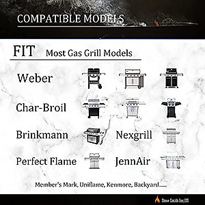 Universal Adjustable Grill Heat Plate Shields, Grill Burner Covers Replacement, Gas Grill parts, Grill Flame Guards, Grill Tent Parts for Brinkmann, Nexgrill Gas Grill Models.11.75" up to 21" L, 4P