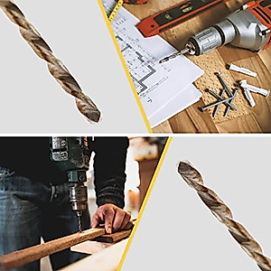 Mtsooning 10PCS 1.1mm Twist Drill Bit with Straight Shank HSS Jobber Length Drilling for Cast Iron,Wood,Stainless Steel and Other Soft Metals