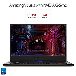ASUS ROG Zephyrus S GX701 Gaming Laptop, 17.3” 144Hz Pantone Validated Full HD IPS, GeForce RTX 2080, Intel Core i7-8750H CPU, 16GB DDR4, 1TB PCIe Nvme SSD Hyper Drive, Windows 10 Pro - GX701GX-XS76