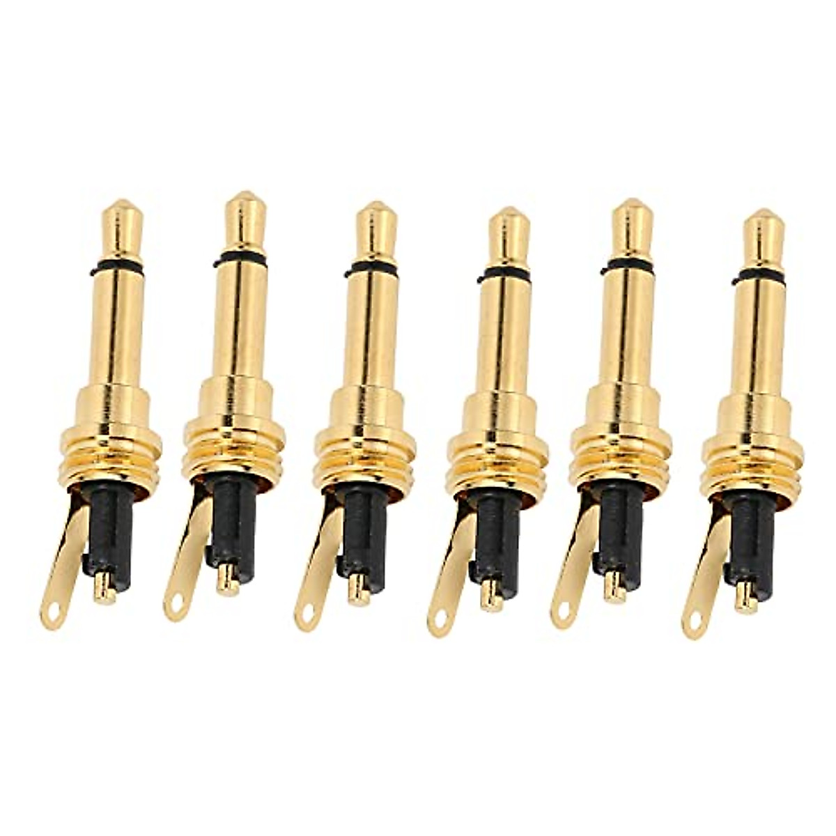 ASHATA Headphone Jack, 100Pcs 3.5mm Mono Headphone Jack, 2-Pole Audio Cable Jack DIY AUX Adapter Replacement, for Radios, Headsets, Scanners