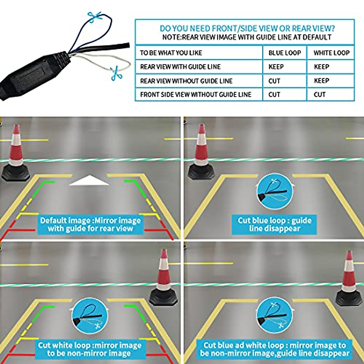 Autoeye License Plate Backup Camera ,Rear Reverse Camera or Front View can switchable with 170°HD Image Waterproof IP69K Easy Installation Fit for Pickup Truck ,Cars,SUV etc