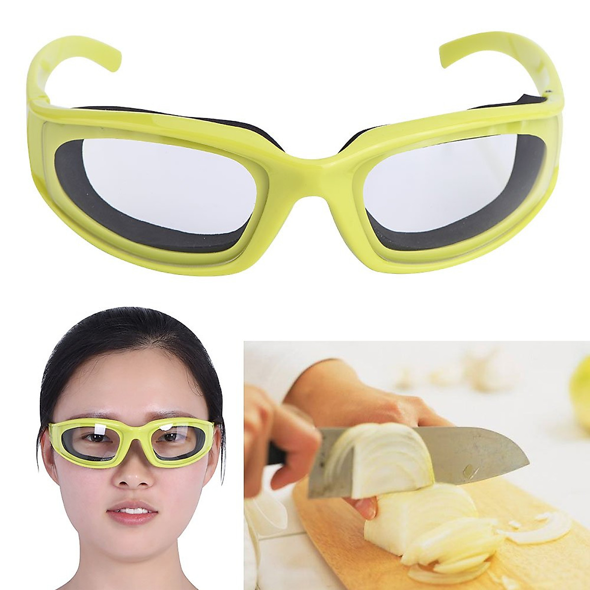 Kitchen Goggles, Anti-Spicy Onion Cutting Goggles Protective Glasses Eye Protector Kitchen Gadget BBQ Glasses Grilling Goggles, Green
