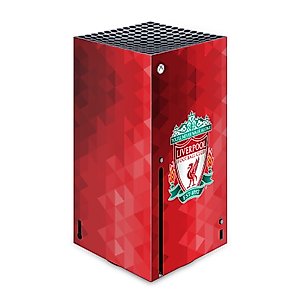 Head Case Designs Officially Licensed Liverpool Football Club Crest Red Geometric Art Vinyl Sticker Gaming Skin Decal Cover Compatible with Xbox Series X Console
