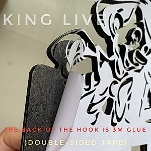 deksu Disney Cartoon Characters Animals Art Wall Mounted Decorative Coat Hooks (Mickey Mouse 5 Hooks Black) , Farmhouse Mounted Coat Rac