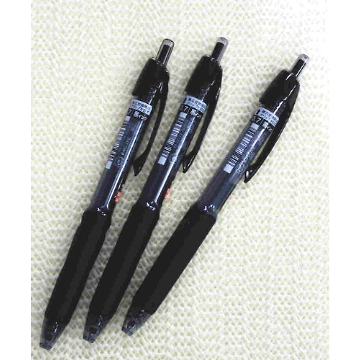 Uni-ball Power Tank Ballpoint Retractable & Fine Ballpoint Pen Rubber Grip Type-0.7mm-black Ink-value set of 3