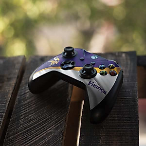 Skinit Decal Gaming Skin compatible with Xbox One S Controller - Officially Licensed NFL Minnesota Vikings Design