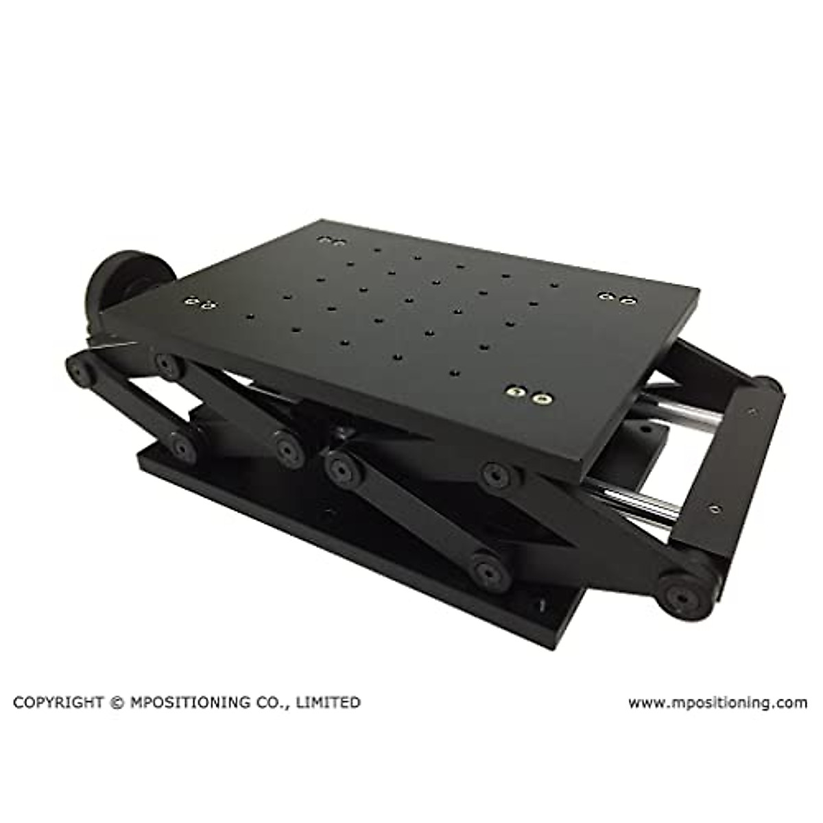 Lab Scissors Jack, MPositioning L01Z-70 Aluminum Laboratory Jack Lift Table 160 x 220 Platform Size, Smooth Motion in 70 mm Z Axia, Support Loading 30kg