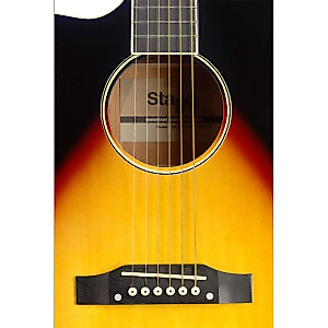 Stagg 6 String Acoustic-Electric Guitar, Left, Sunburst (SA35 DSCE-VS LH)