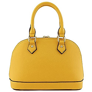 Zip-Around Classic Dome Satchel (Mustard)