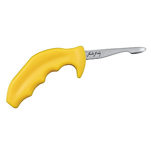 Swissmar Shucker Paddy Universal Oyster Knife, Yellow Handle, 8 x 2.5 x 1 inches