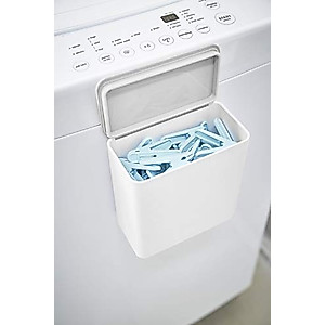 Yamazaki Home Plate Magnetic Detergent Pod Container closet storage and organization systems, One Size, White