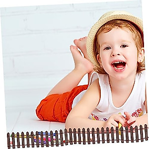 Simulation Fence Imitation Mini Fence gate Mini Corral Fence Horse Wood Fence Miniature Farm Fence Miniature Fence Model Fence Decor Corral Fencing playset Wooden Panel Outdoor