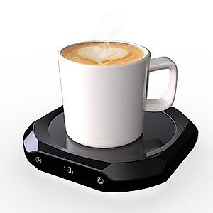 Mug Warmer for Desk - 36W Smart Coffee Cup Warmer with Timer, Auto Shut Off, 3 Heat Settings, Keep Your Coffee Warm for Office Hours,Perfect Coffee Gifts (Black)