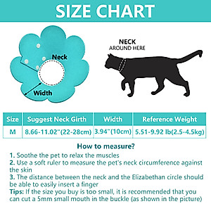 HACRAHO Cat Recovery Collar, 3 PCS Adjustable Flower Cat Cone Collar Soft Pet Cone Recovery Collar with Sun Flower Shape for Cats Kitten Puppies, Blue-Green, Olive Green and Gray