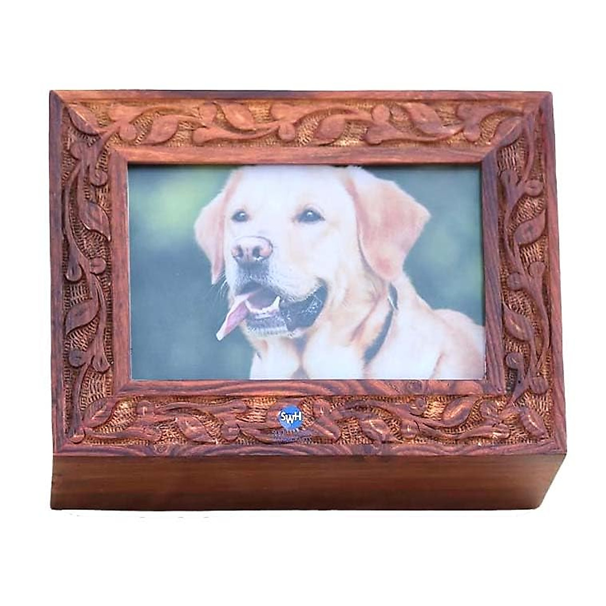 Wooden Photo Urn Box for Cat and Dog Ashes |Wood Cremation Urns for Pet Ashes | Funeral Urns | Decorative Urns | Burial Urns ((A))