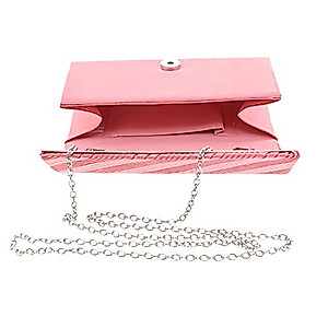 Satin Evening Cocktail Bag - Coral