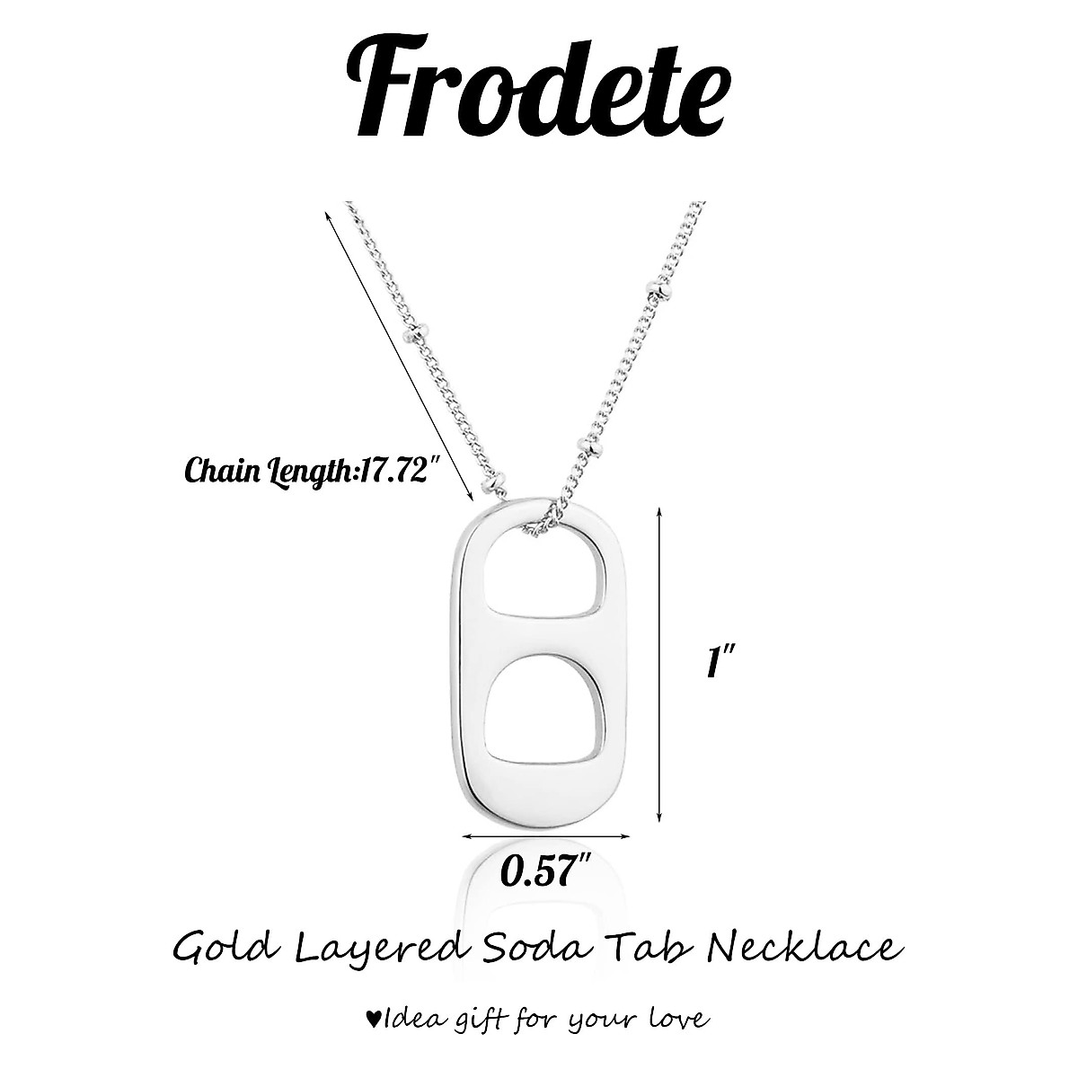 Frodete Soda Tab Necklace for Women Soda Bottle Cap Necklaces for Women Trendy Silver Beaded Chain Necklaces Punk Gifts Christmas Gifts