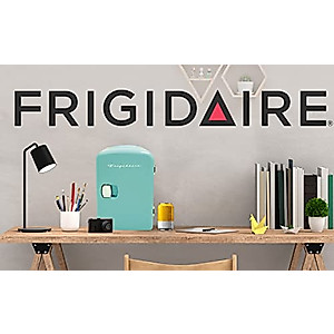 Frigidaire Mini Portable Compact Personal Fridge Cooler, 4 Liter Capacity Chills Six 12 oz Cans, 100% Freon-Free & Eco Friendly, Includes Plugs for Home Outlet & 12V Car Charger - Mint