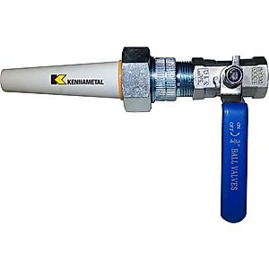 Large Ceramic Sandblaster Nozzle Assembly: C1 (1/8" ID) Nozzle Tip, Steel Ball Valve & Holder- Longer-Lasting Professional Abrasive Blasting Nozzle Tip Replacement