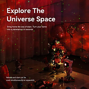 Star Projector Galaxy Night Light - Astronaut Space Projector, Starry Nebula Ceiling LED Lamp with Timer and Remote, Kids Room Decor Aesthetic, Gifts for Christmas, Birthdays, Valentine's Day